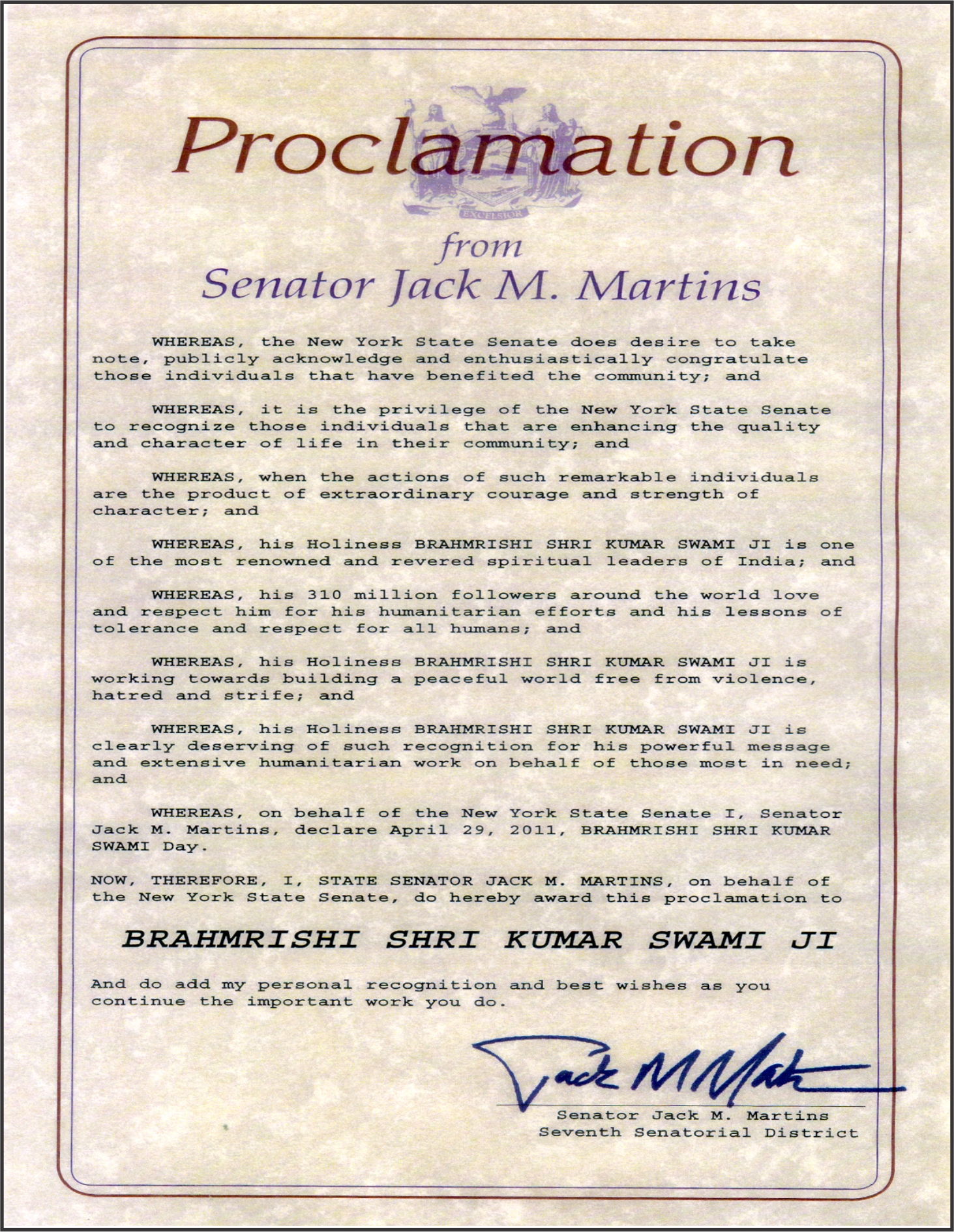 Citations - MahaBrahmrishi Shree Kumar Swami ji