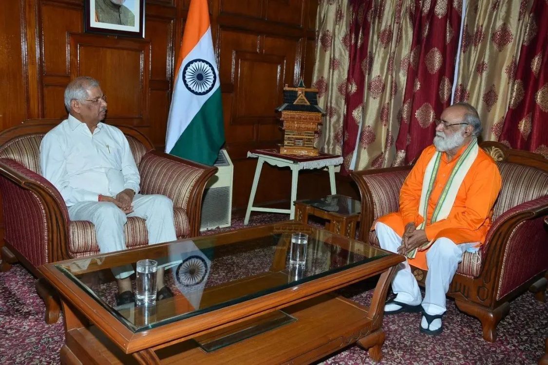Honorable Governor of Himachal Pradesh with Brahmrishi Shree Kumar Swami Ji