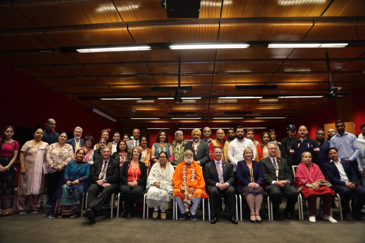 A Timeless Moment: Mahabrahmrishi's Blessing in the Halls of Australian ...